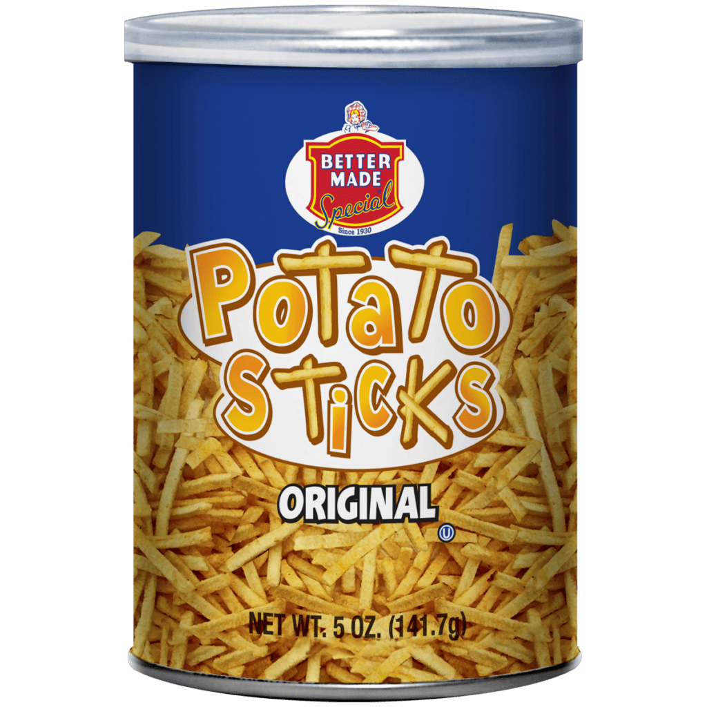 Better Made Original Potato Sticks: 4-Pack 5 Oz Canister